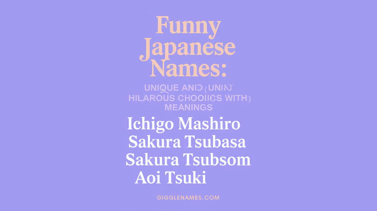 175+Funny Japanese Names: Unique and Hilarious Choices with Meanings